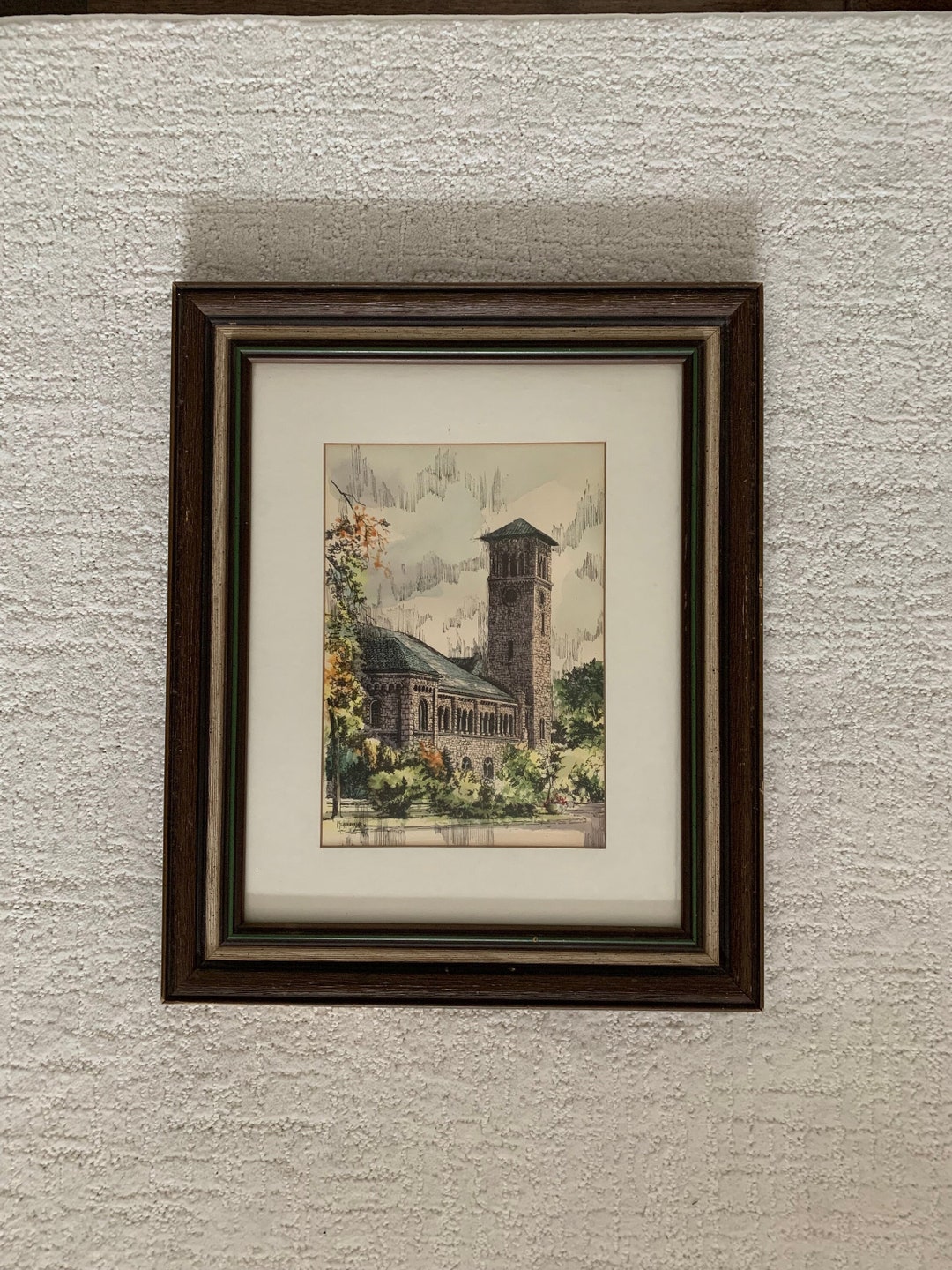 Vintage Framed Signed Art, Sketch by Fred Schonberger - Etsy