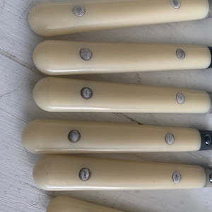Vintage Abert Inox Made in Italy, Cream Handles, Cutlery, Spoons ...