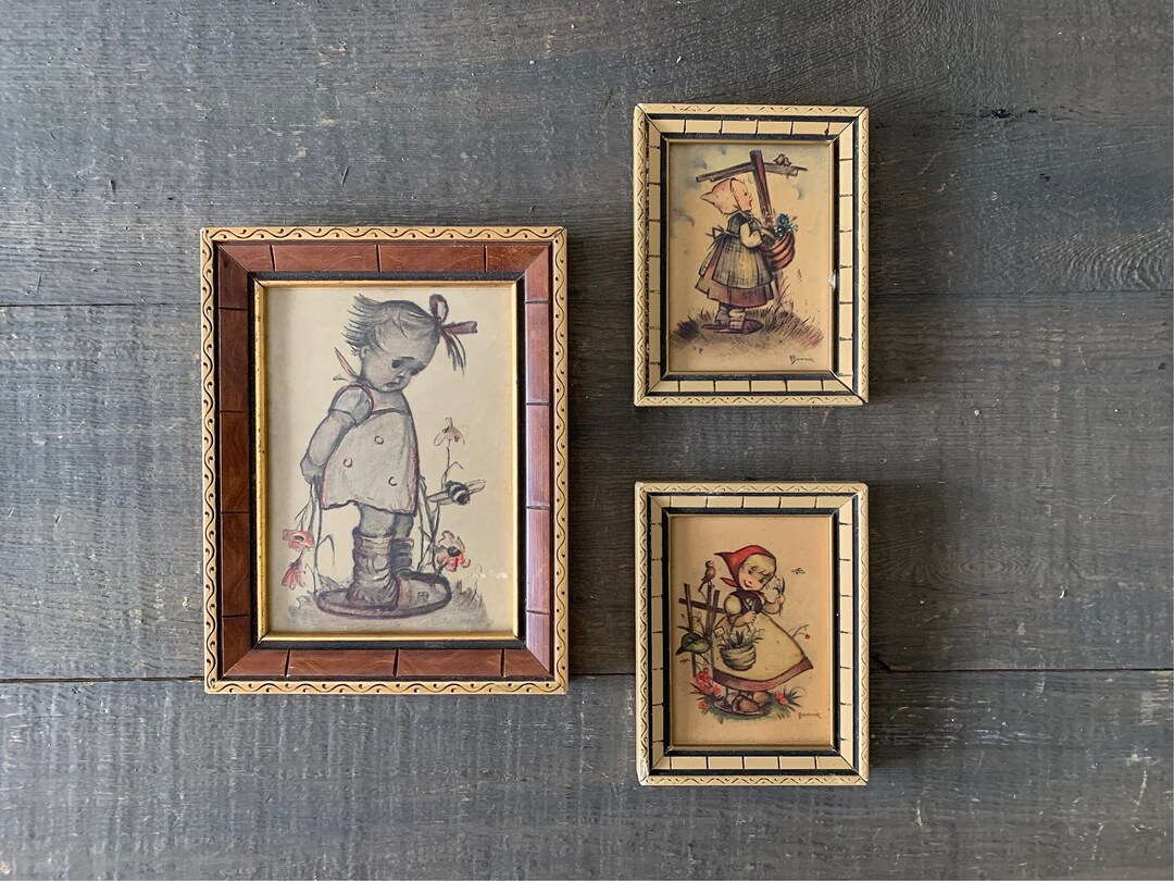 Set of Original Hummel 3 Vintage Hummel Pictures Vintage Nursery Decor ...