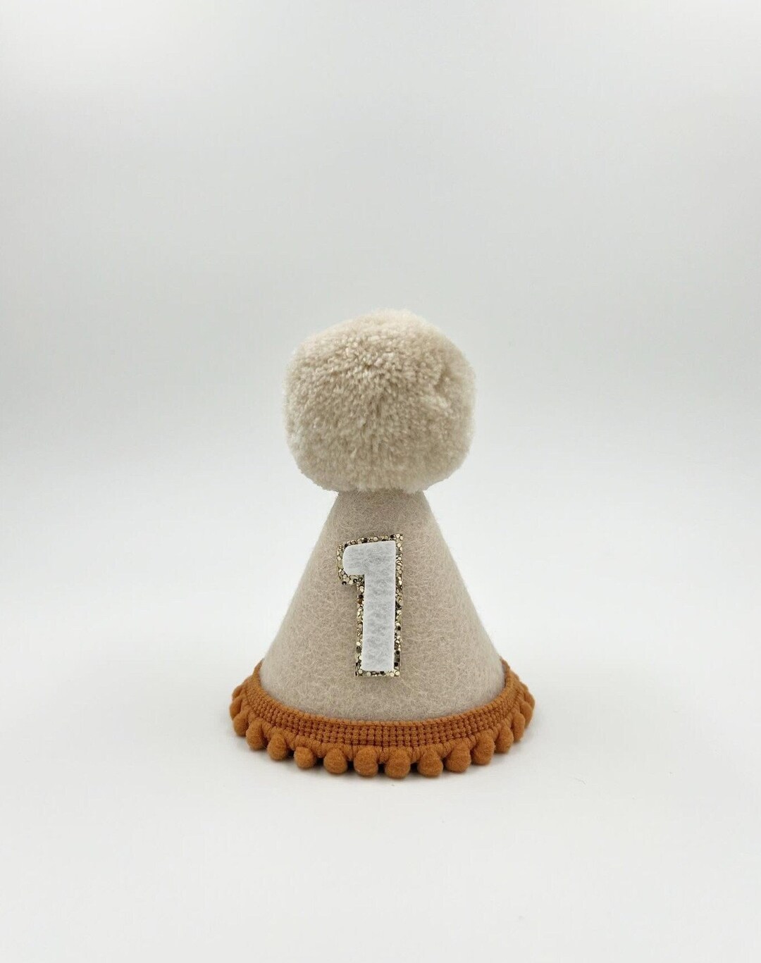 Beige and Rust Birthday Party Hat | Party Hat | First Birthday Hat ...