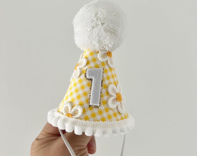 Daisy Felt Birthday Party Hat | Party Hat | First Birthday Hat ...