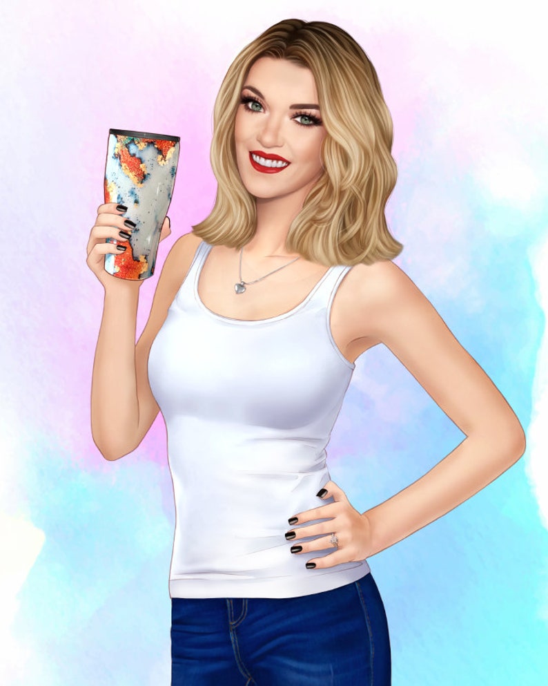 Custom Digital Portrait 8x10 | Etsy