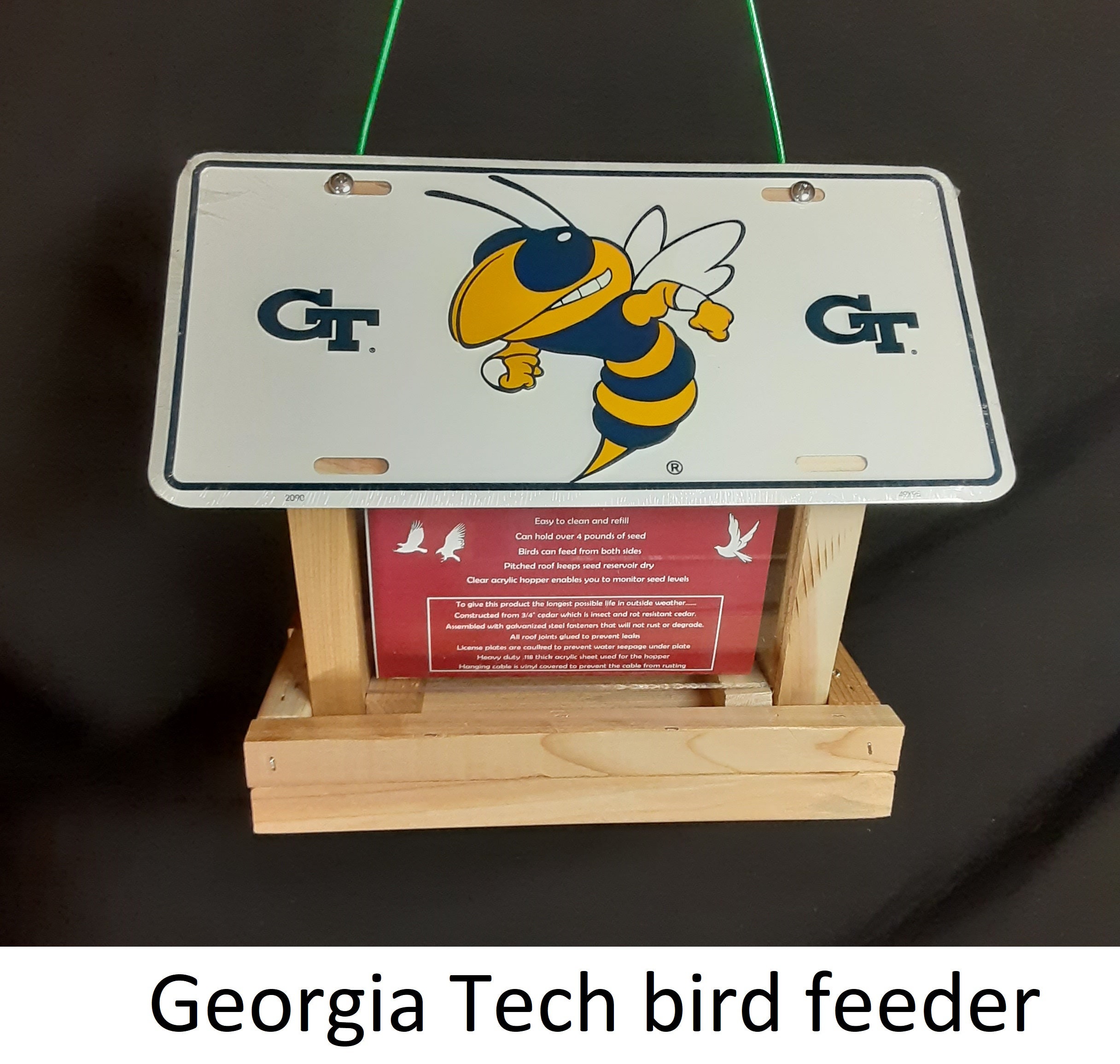 Georgia Tech Yellowjackets License Plate Bird Feeder - Etsy