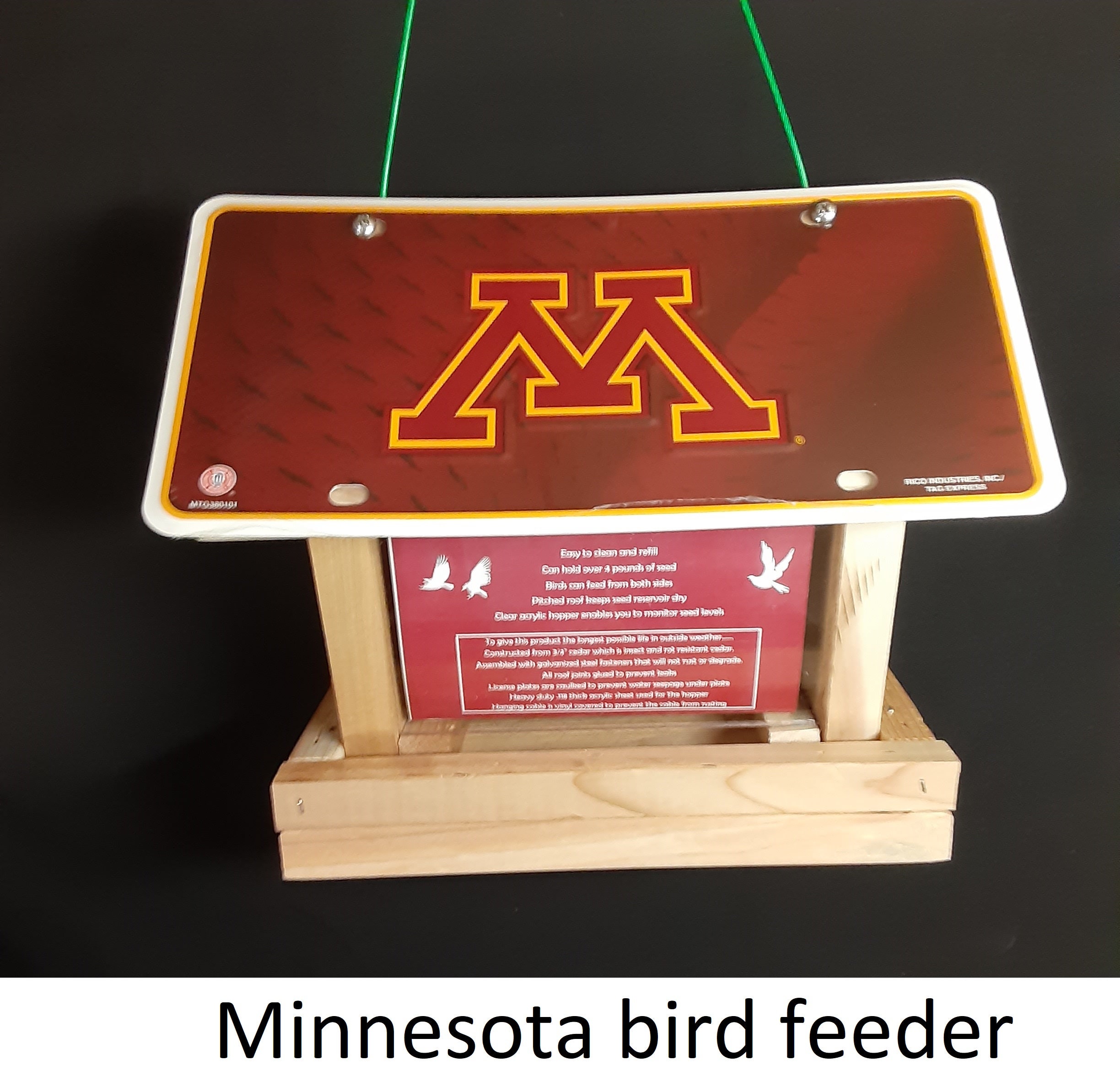 Minnesota Golden Gophers License Plate Bird Feeder - Etsy