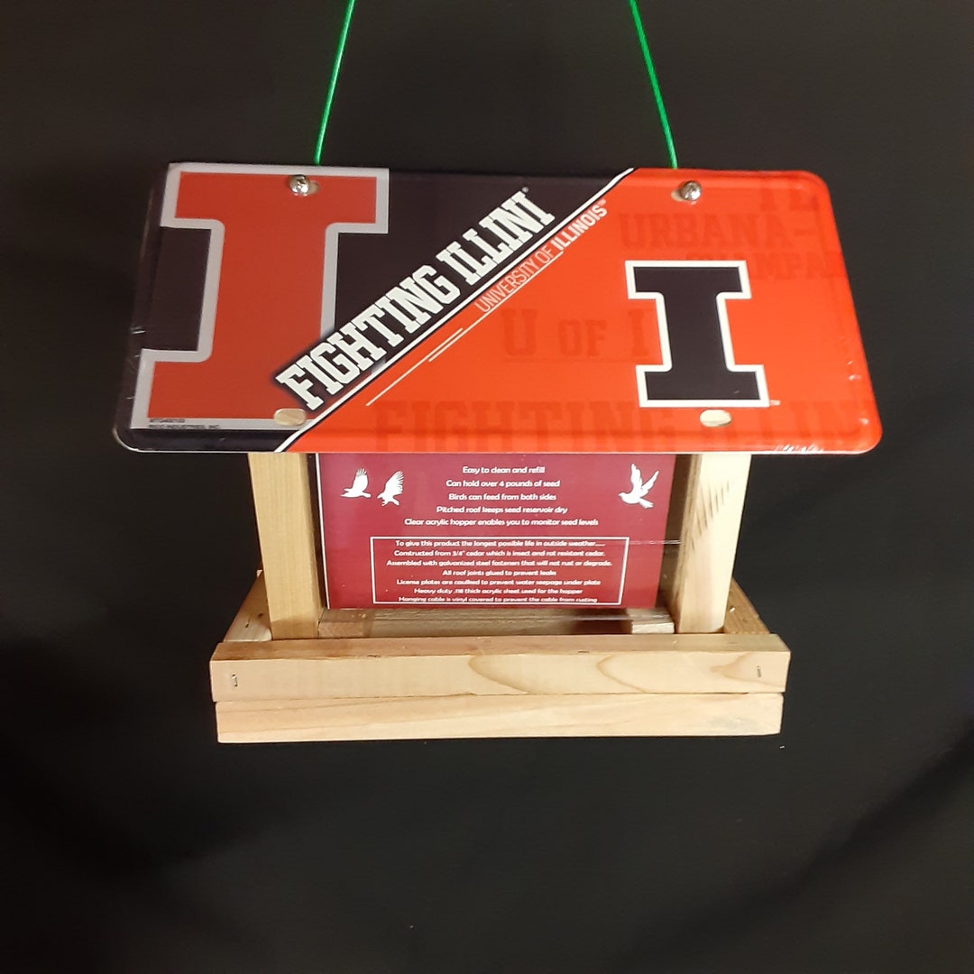 Illinois Illini License Plate Bird Feeder - Etsy UK
