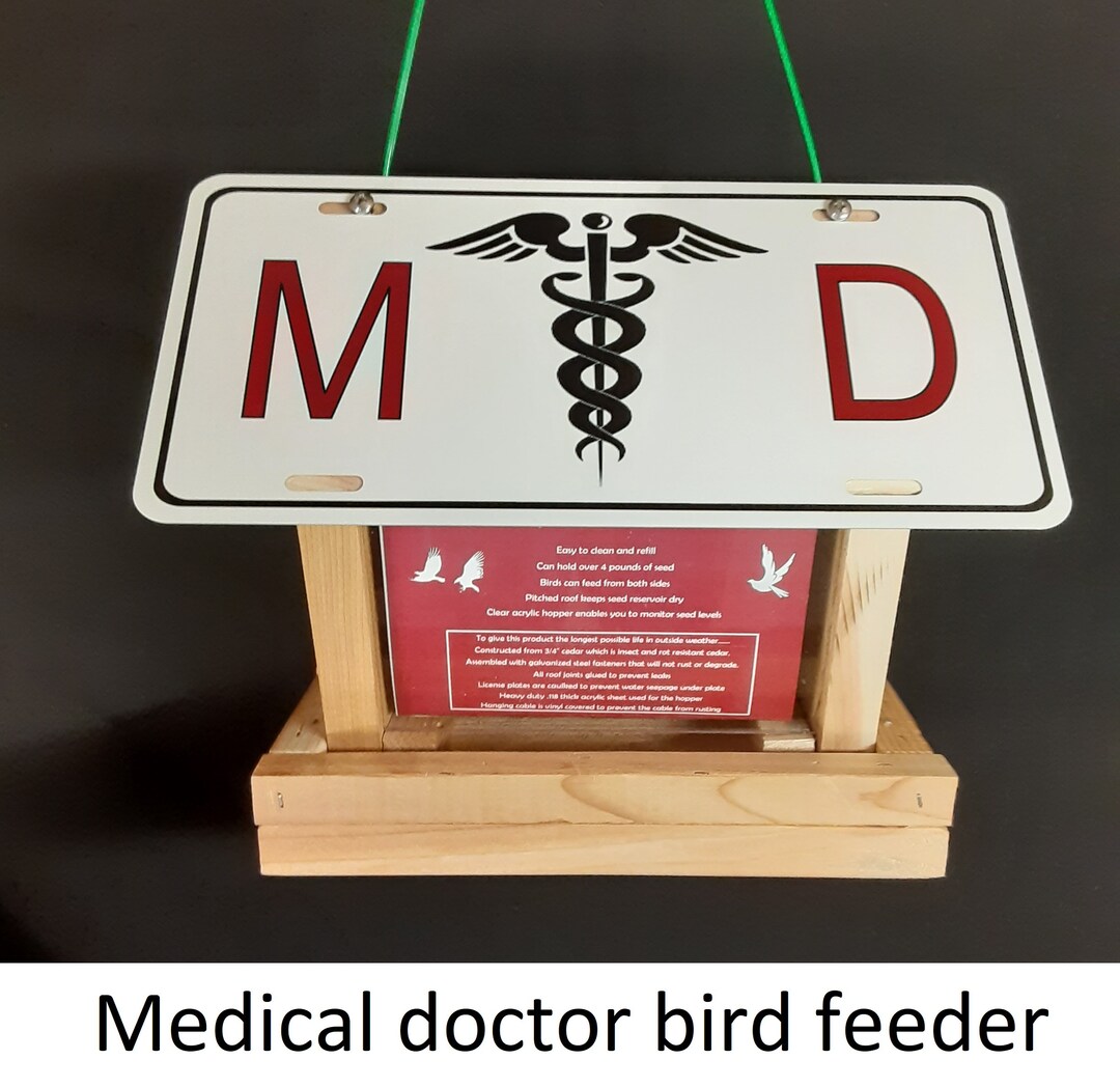 Medical Doctor License Plate Bird Feeder - Etsy
