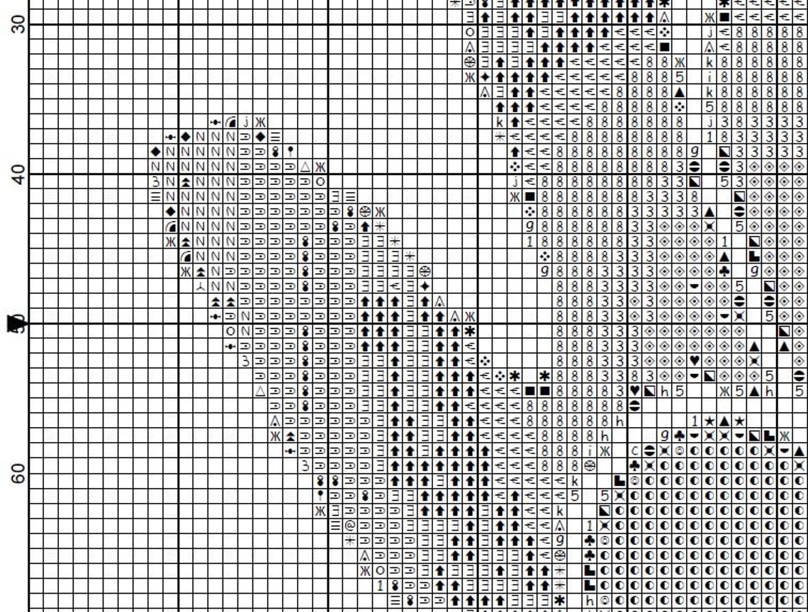 Cross Stitch Pattern American Sign Language i Love You Immediate ...