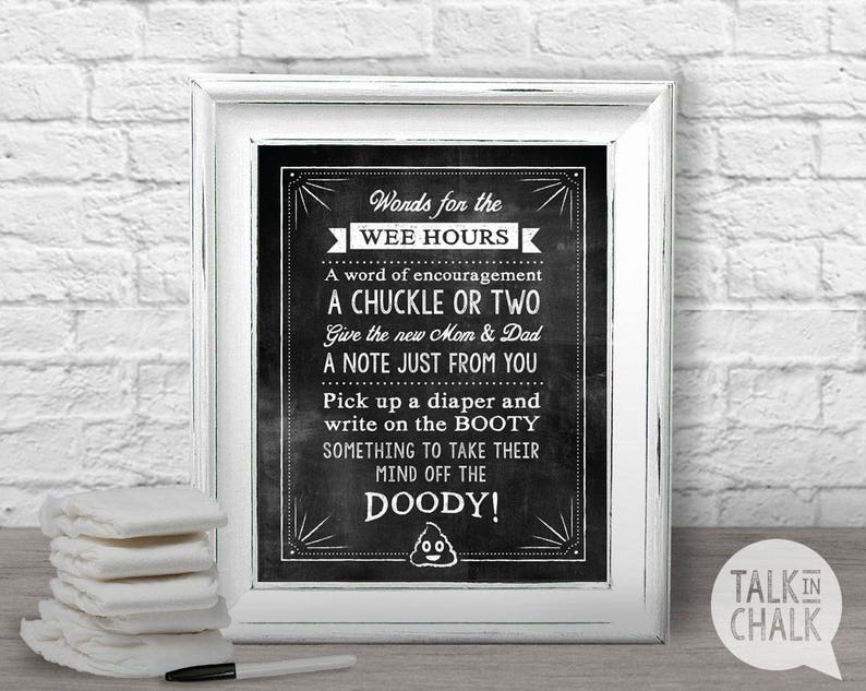 Wee Hours PRINTABLE Sign Baby Shower PRINTABLE Poster Baby - Etsy