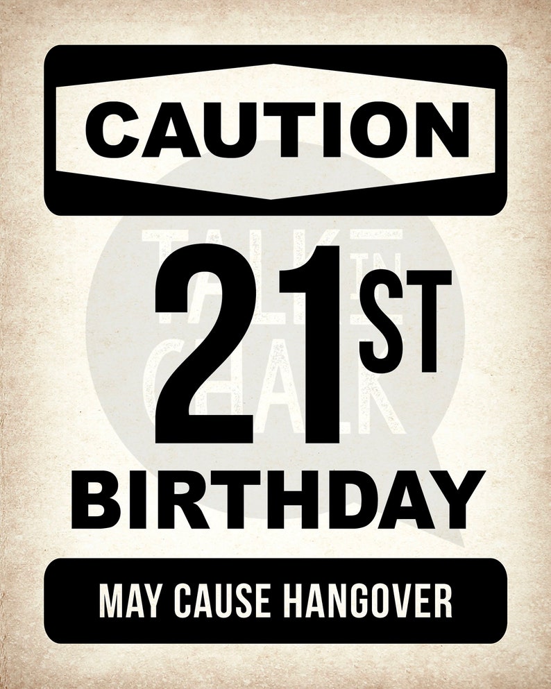 21st Birthday PRINTABLE Signs 21st Birthday Party - Etsy