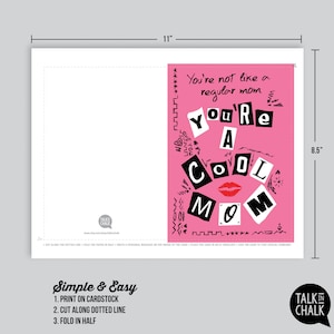 Mother's Day PRINTABLE Card , Last Minute Birthday Card for Mom Not ...