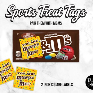 PRINTABLE M&ms Candy Tags Sport Treat Tags Good Luck Game Day ...