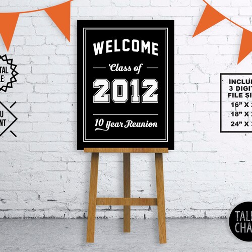 ANY YEAR Class of 2012 Reunion Banner 10 Year High School - Etsy