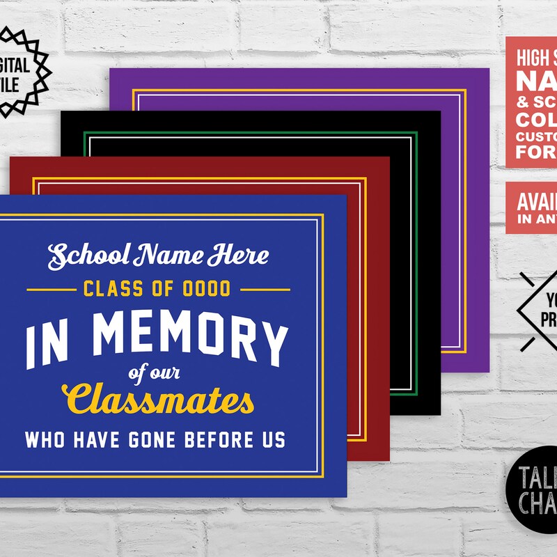 In Memoriam Sign - Etsy