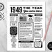 Buy Back in 1947 Newspaper Poster PRINTABLE 1947 PRINTABLE Birthday ...