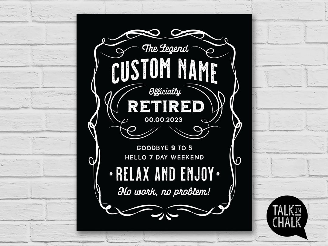 Personalized Retirement PRINTABLE Poster Customized Retirement Sign ...