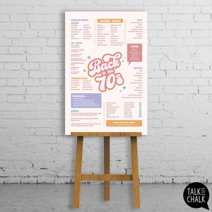 Pastel 70s Retro Poster PRINTABLE Seventies Decade Party Decorations ...