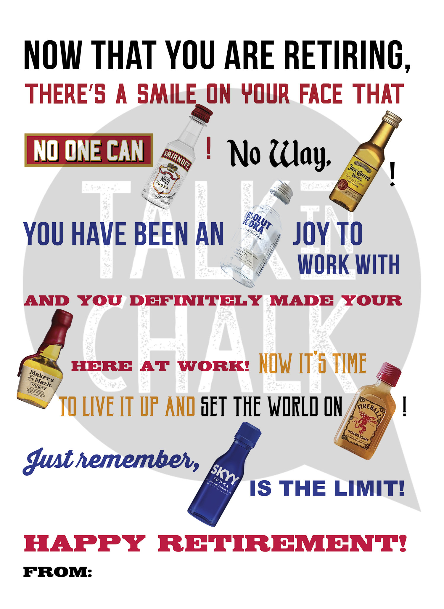 Happy Retirement PRINTABLE Liquor Gram Poster Retirement - Etsy Australia