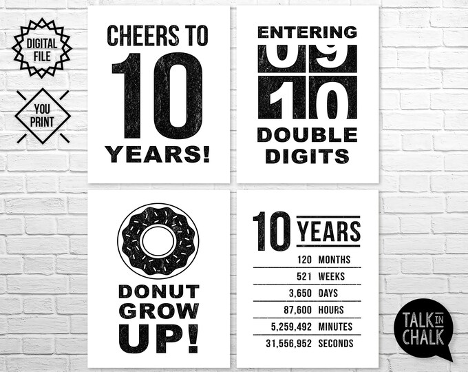 PRINTABLE You Have Been Loved 10 Years Poster 10th Birthday PRINTABLE ...