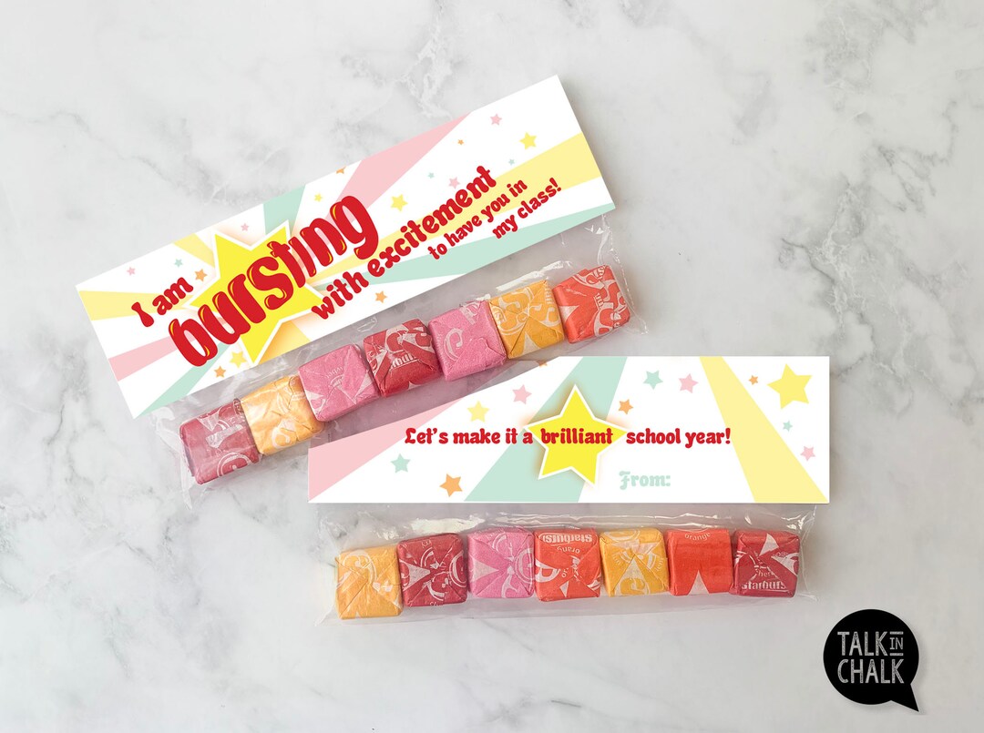 Starburst Bag Toppers for Back to School Welcome Back First Day of ...