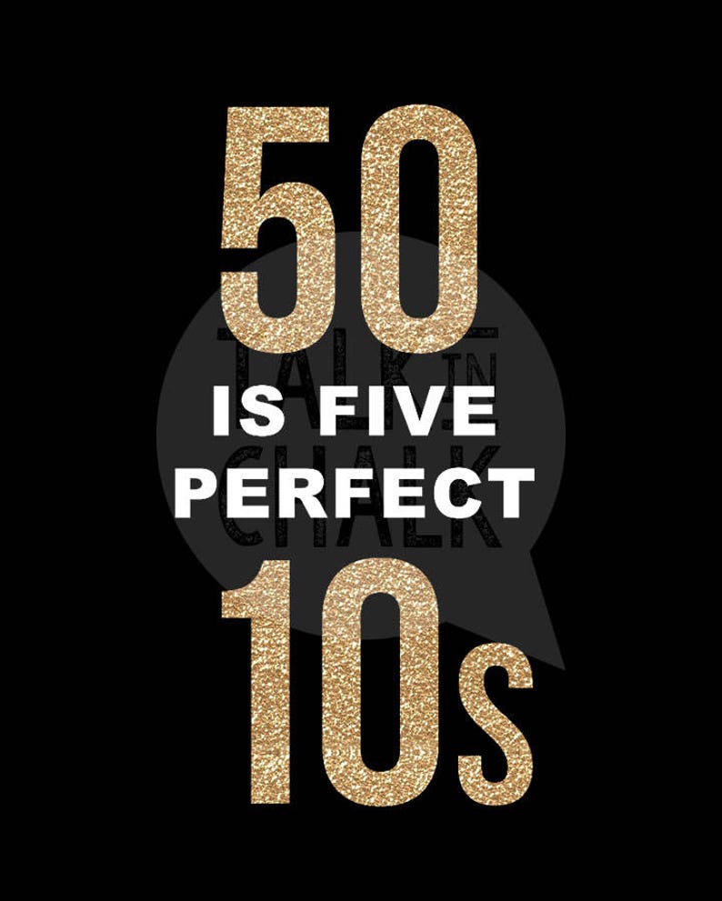 50th Birthday Black and Gold Glitter PRINTABLE Sign Pack 50th - Etsy