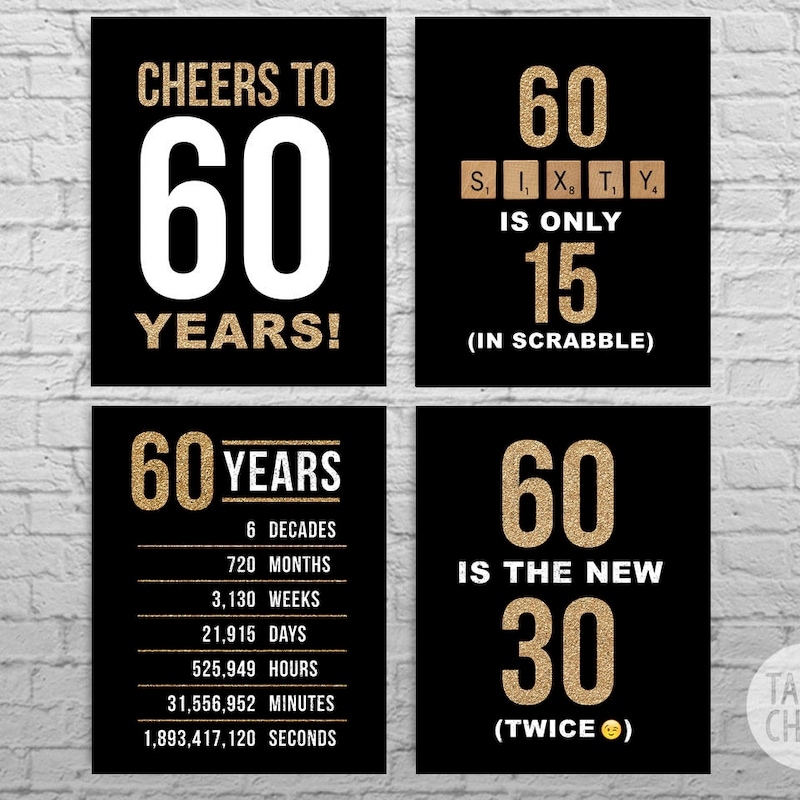 60 Years Sign - Etsy