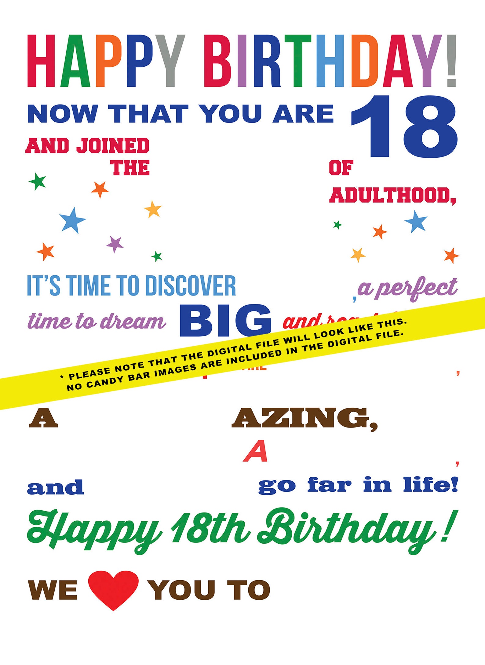 18th Birthday PRINTABLE Candy Poster 18th Birthday Ideas - Etsy UK