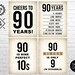 90th Birthday PRINTABLE Sign Pack, 90th Birthday DIGITAL Posters ...