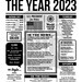 THE YEAR 2023 Printable Born in 2023 the Year in Review 2023 Time ...