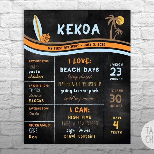Beach Chalkboard - Etsy