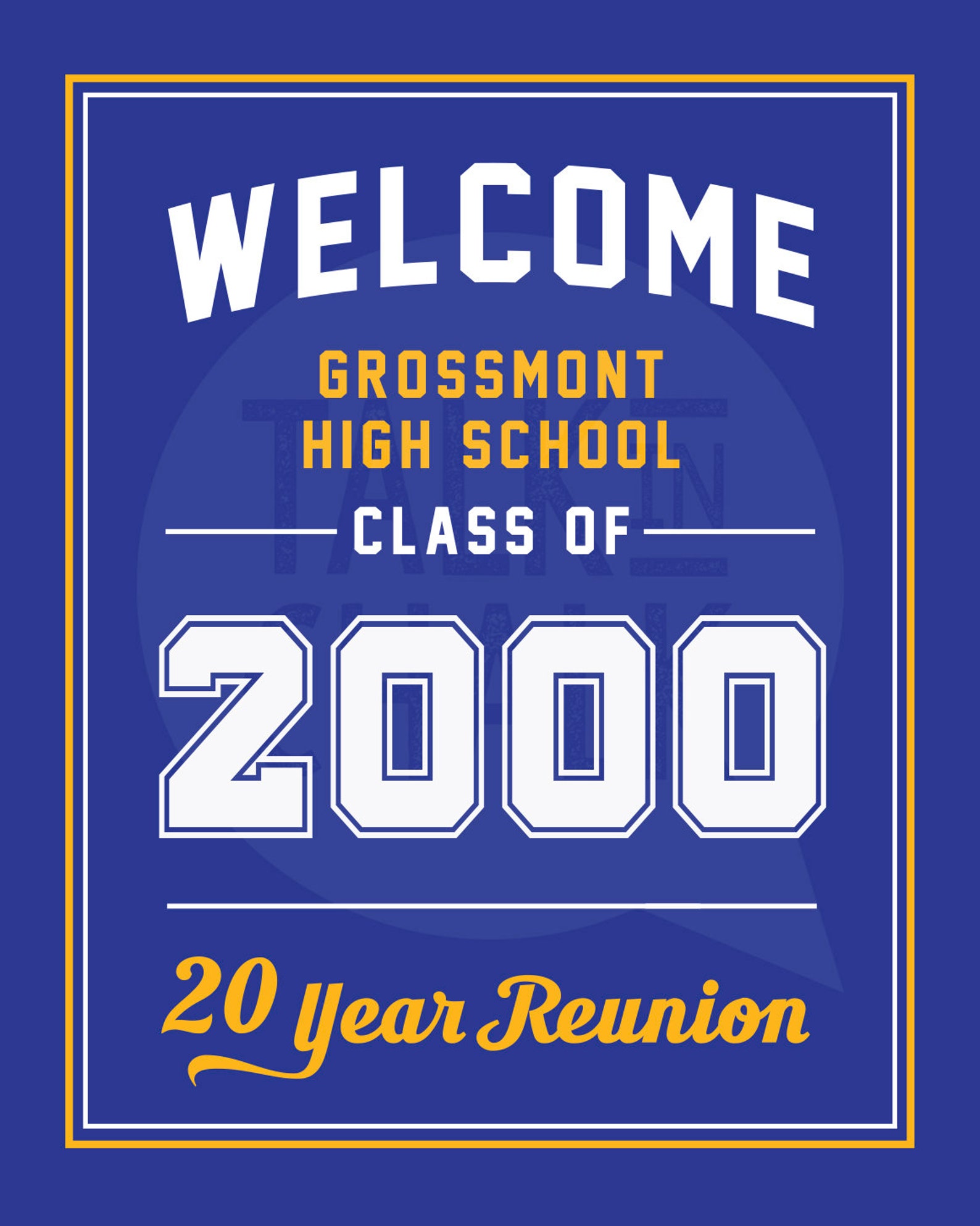Custom Class Reunion PRINTABLE Sign Class Reunion PRINTABLE - Etsy Canada