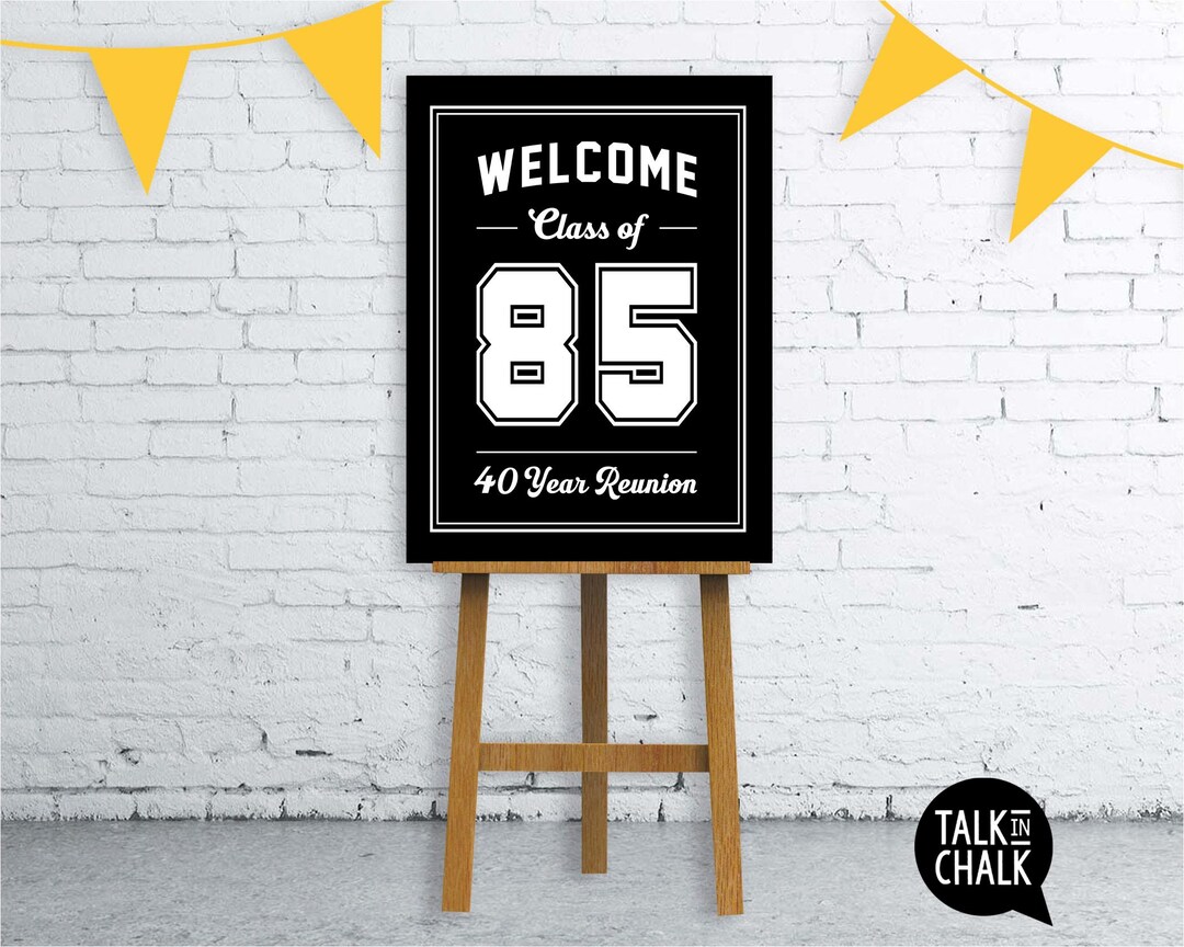 Class of 1985 PRINTABLE Welcome Poster Class of 85 Printable Sign 40 ...