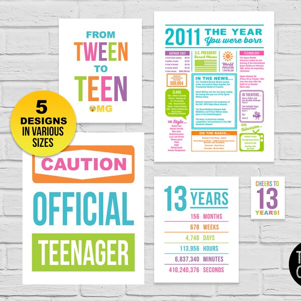 13th Birthday - Etsy