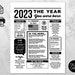 Back in 2015 Newspaper Poster PRINTABLE Born in 2015 DIGITAL Birthday ...