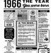 1966 the Year You Were Born PRINTABLE 1966 PRINTABLE Birthday Sign Last ...
