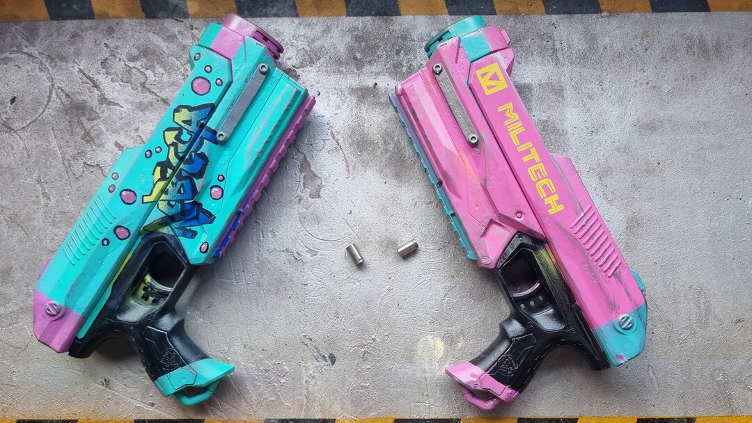 Cyberpunk Rebecca Cosplay Nerf Guns Duel Wielding Pistols Commission - Etsy