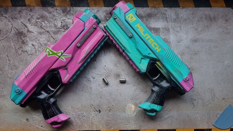 Cyberpunk Rebecca Cosplay Nerf Guns Duel Wielding Pistols Commission - Etsy