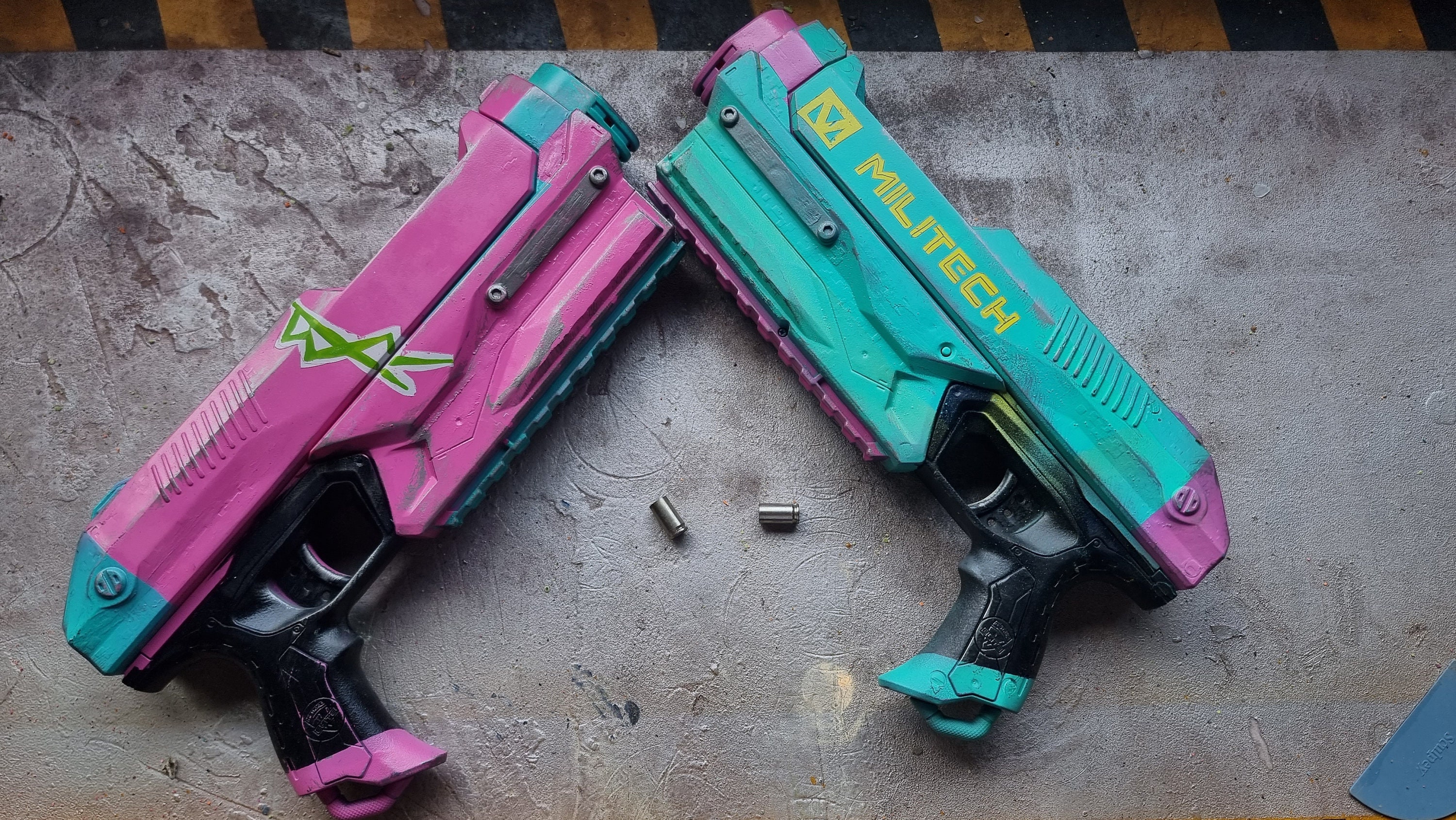 Cyberpunk Rebecca Cosplay Nerf Guns Duel Wielding Pistols Commission - Etsy