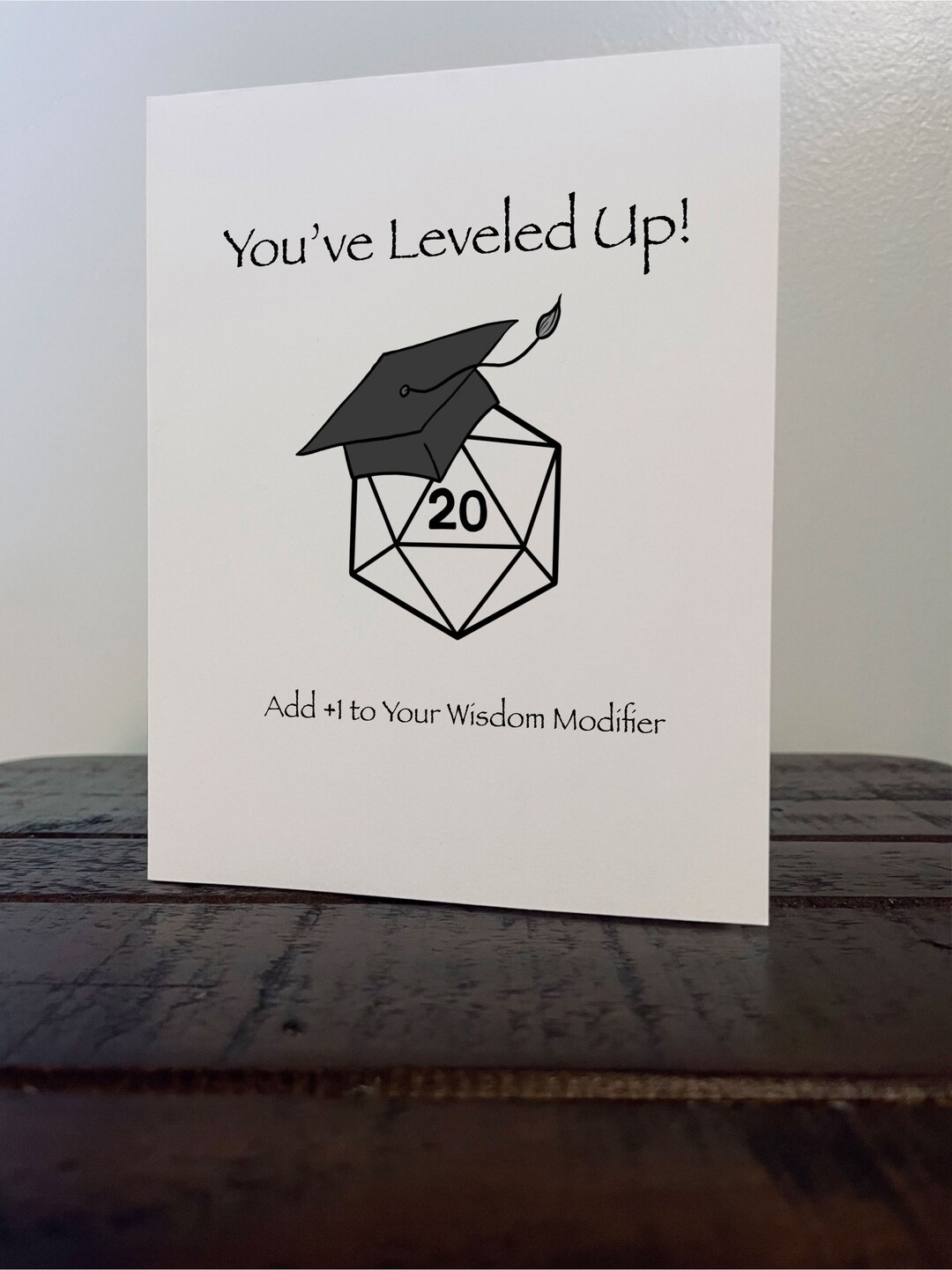Printable PDF D20 Dnd Graduation Card - Blank Inside - Etsy