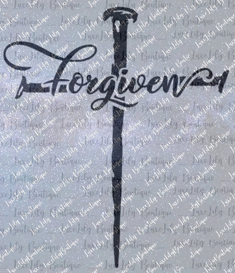 Forgiven Easter Cross of Nails SVG - Etsy