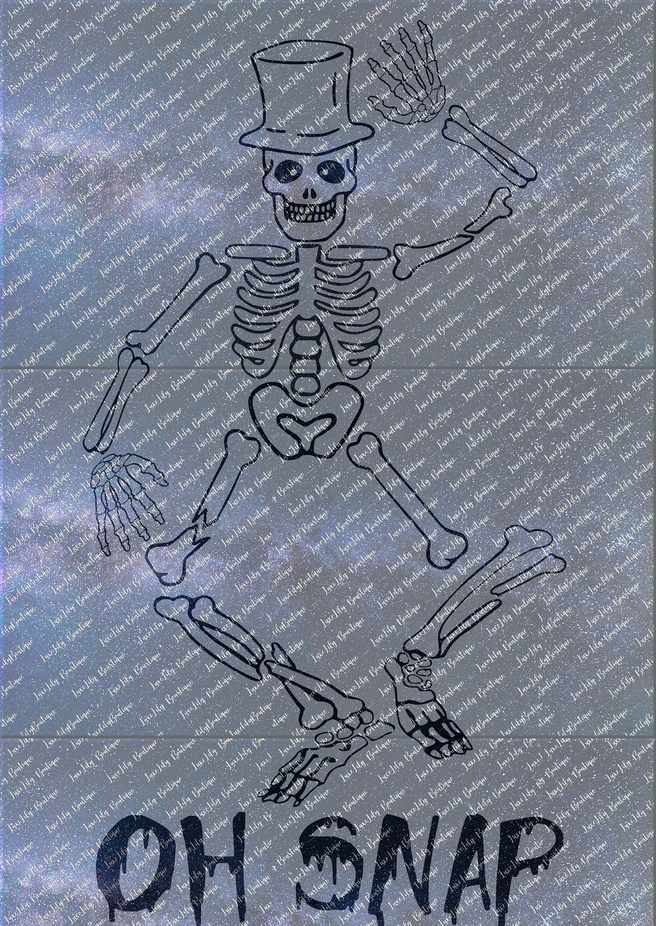 Oh Snap Skeleton SVG, Broken Skeleton Cut File for Cricut, Top Hat ...
