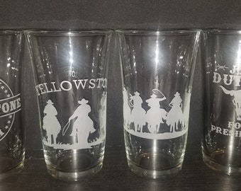 Yellowstone Tv Show Shot Glasses | Etsy