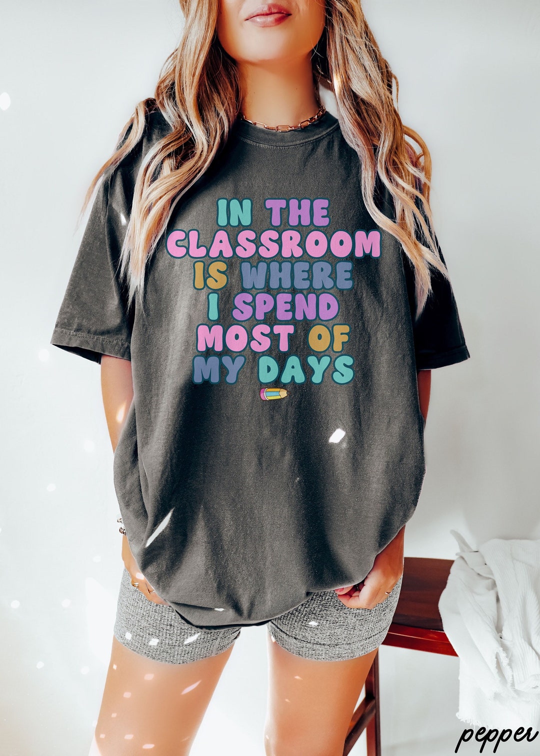 Comfort Colors® Retro in the Classroom Funny Teacher Shirt, Teacher ...