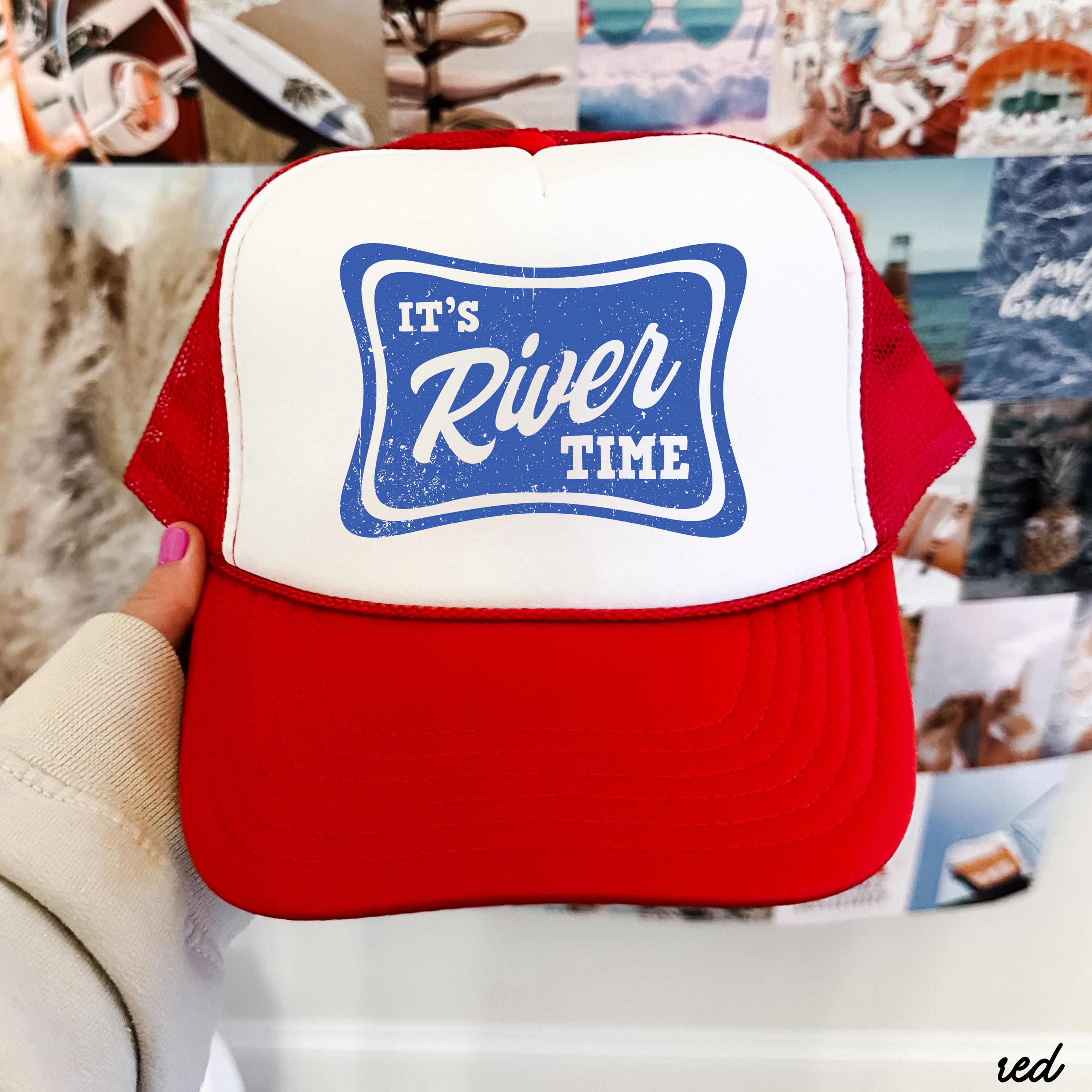 Retro River Time Ballcap, River Life Trucker Hat, Day Drinking Weather ...