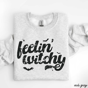 Cute Retro Feeling Witchy Sweatshirt, Spooky Halloween Ghost Sweatshirt, Spooky Season, Fall ...