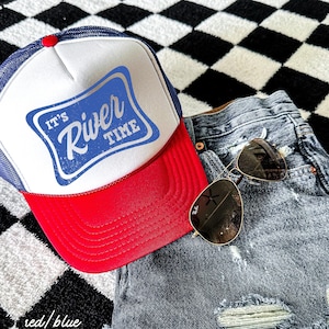 Retro River Time Ballcap, River Life Trucker Hat, Day Drinking Weather ...