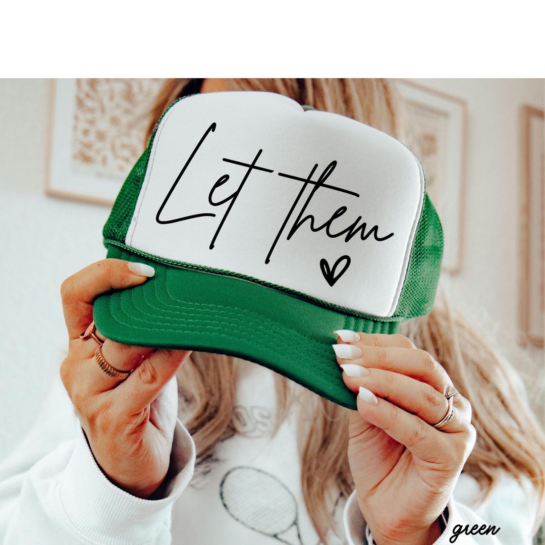 Retro Let Them Trucker Hat, Game Day Hat, Funny Hats for Women Foam ...
