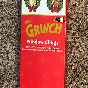 Dr Seuss the Grinch Vinyl Static Christmas Window Clings Boxed - Etsy