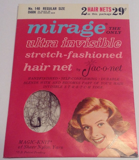 Vintage Nylon Hair Net Mirage Dark for Black or Brown Pkg of 2 | Etsy