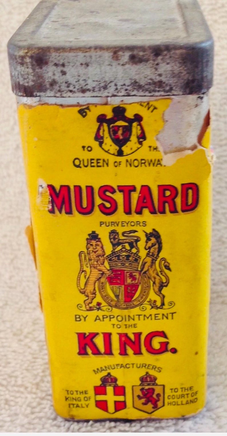 Colmans Mustard Container Can 1/4 Lb Spice Tin Rochester New York ...