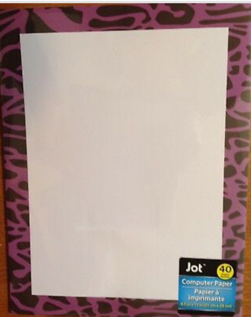Computer Printer Paper New Pkg 40 Sheets Purple Swirl Print - Etsy